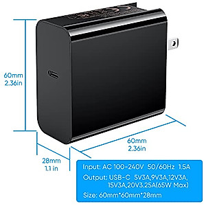 Fast Charger for Steam Deck &Nintendo Switch& ROG Ally,MENEEA 65W/45W PD Foldable Power Adapter with 6.6FT USB-C Charging Cable Cord,Accessories for Steam Deck TV Dock Console/Lite/Phone/Tablet/Laptop