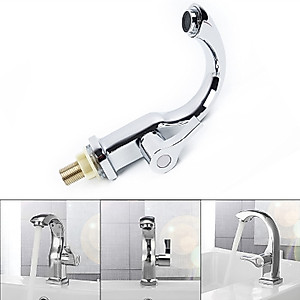 QAZWSXED LESANGBAIHUODIAN Chrome Bathroom Faucet Basin Copper Tap Single Handle Spout Sink Bath Cold Water Faucet Kitchen Faucet Bathroom Accessories