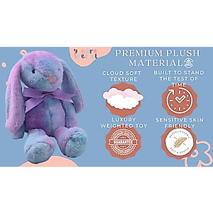 Huggable Happiness Weighted Stuffed Animals | Weighted PlushPals Bunny Toy for Kids & Adults | Ultra Soft Sensory Weighted Plushie Animal | Cute Stuffed Animal | 18in - 3lb