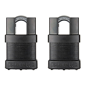 Commando Lock Total Guard High Security Padlock 4 Pack 4 Sided Durable Tactical Lock Interchangeable Design Bolt Cutter Proof Military Grade Steel Alloy Lock for Storage Sheds Lockers Toolboxes