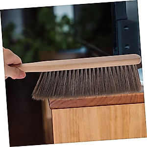 MOLUCKFU BBQ Mesh Brush Whisk Brooms Carpet Cleaning Brush Cleaning Brushes for Household Use Sweeping Bed Brush Clothes Cleaning Brush Blanket Brush Fireplace Broom Replacement Wooden