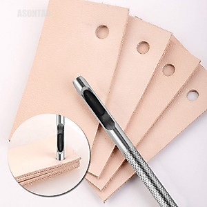 Leather Hole Punch, Leather Stitching Punch Tool for Leather Watch Band, Leather, Gasket Belt, Fabric, Canvas Paper Plastics. ASONTAO (Hole Punch A)