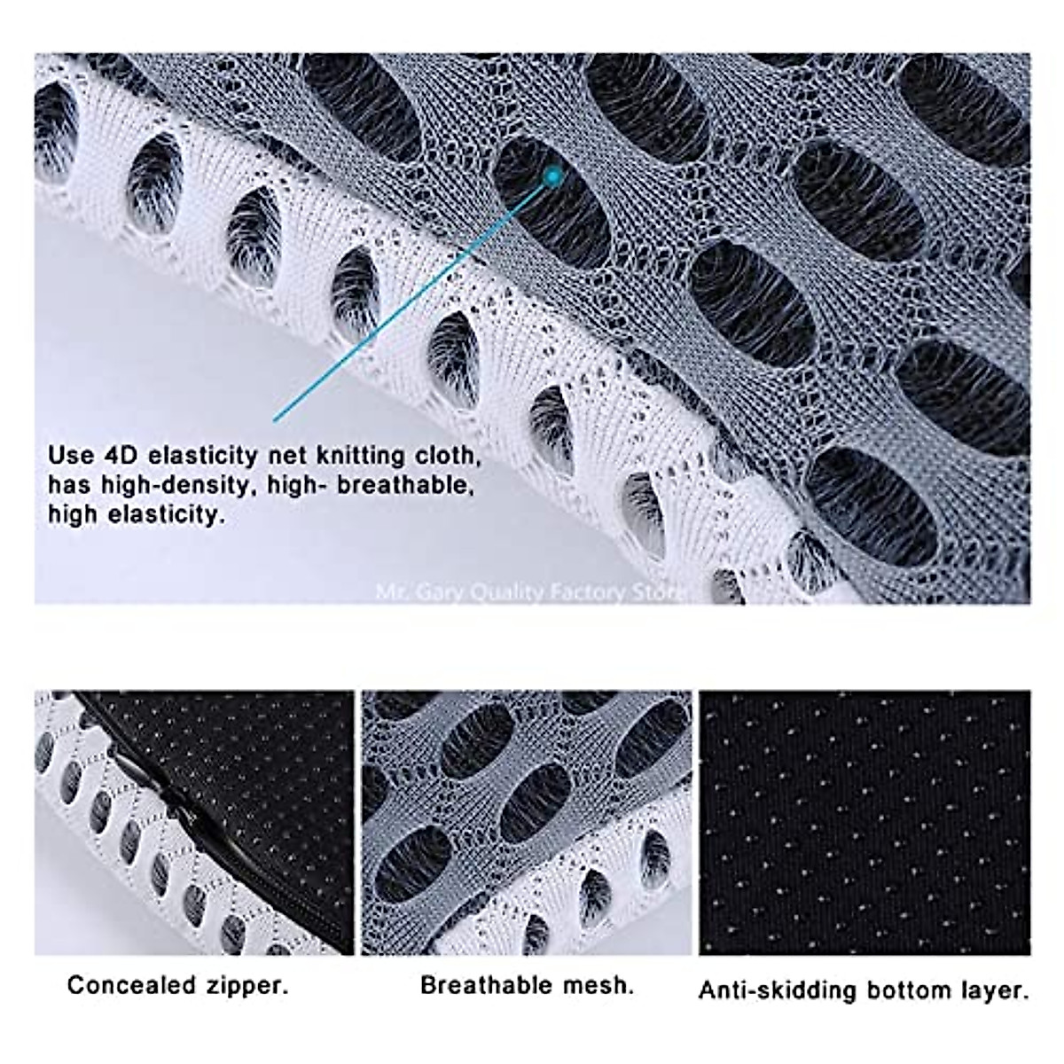 Car Wedge Seat Cushion Compatible with Car Driver Seat Office Chair Wheelchairs Memory Foam Seat Cushion-Orthopedic Support and Pain Relief (Color : G, Specification : 50x43x7.5cm)