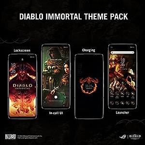 ASUS ROG Phone 6 Diablo Immortal Edition Cell Phone, 6.78” FHD+ 2448x1080 165Hz, 6000mAh Battery, 50MP/13MP/5MP Camera, 12MP Front, 16GB RAM, 512GB Storage, 5G LTE Unlocked Dual SIM, AI2201-16G512G-DB