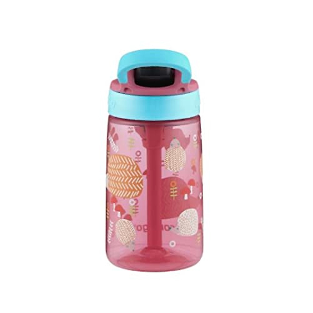 Contigo Kids Water Bottle with Redesigned AUTOSPOUT Straw, 14 oz., pink hedge hog