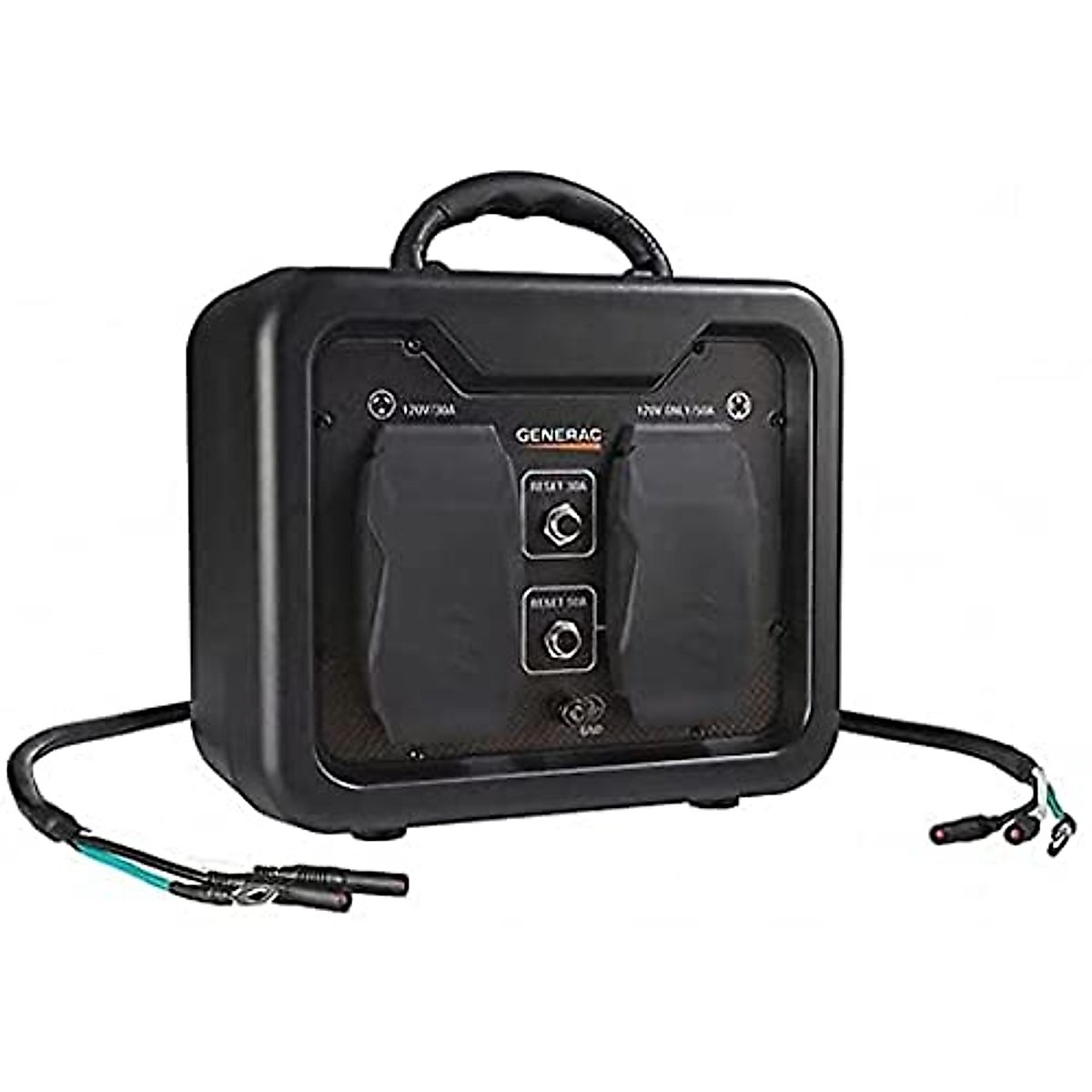 Generac 7668 120V Parallel Cable Kit, 2ft Cord, Custom Plug End, Connects 2 Generators, Enhance Power, Compatible with iQ3500 & GP3000i Black