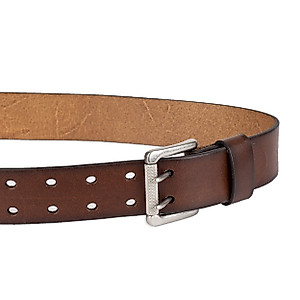 Levi's Men's Double Prong Casual Belt, Brown Rivets, 38