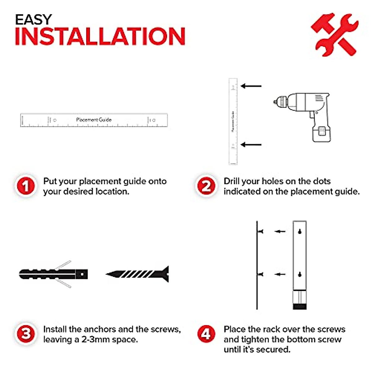 Stock Your Home Single Foldable Clothing Rack, Wall-Mounted Retractable Clothes Hanger for Laundry Dryer Room, Hanging Drying Rod, Small Collapsible Folding Garment Racks, Dorm Accessories (Black)