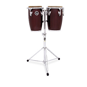 Latin Percussion LP Jr Wood Conga Set - Wine Red/Chrome