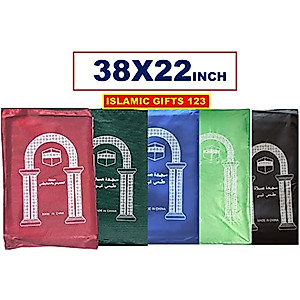 60 Pcs Mini Pocket Portable Travel Prayer Praying Rug Mat Namaz Carpet Islamic Muslim Gebetsteppich Musallah Foldable Waterproof Salah Slalat Sajadah Sajda Sajjadah Gift Ramadan Eid