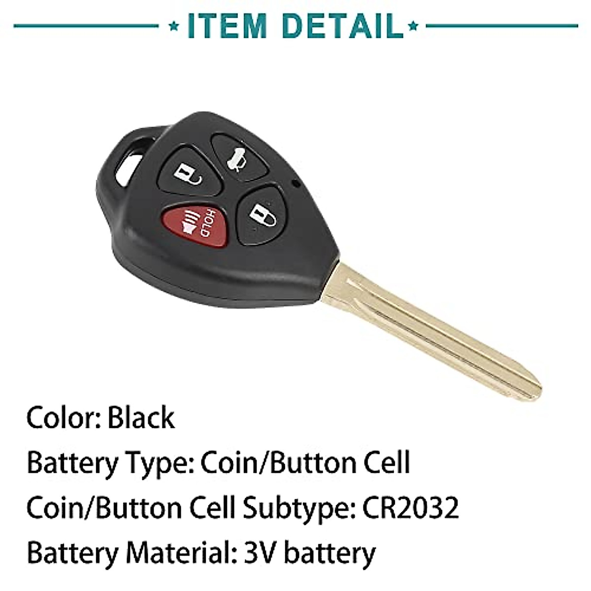 ACROPIX 315Mhz Keyless Entry Remote Fit for Toyota Corolla - Pack of 1 Black