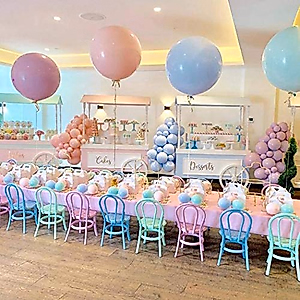 Beaumode 36 Inch Pastel Jumbo Balloons 5pcs Huge Ballloons for Photo Shoot Wedding Decor Baby Shower Bridal Shower Birthday Party Centrepiece Decor (36 Inch 5pcs)