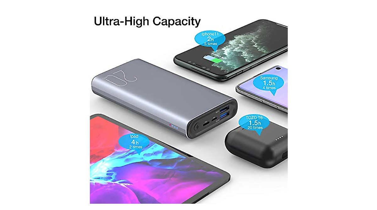 TOZO PB1 PD Portable Charger - 20000mAh Fast Charging