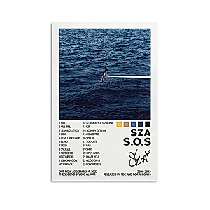 Gaobi Sza Poster Sos Album Cover Posters Poster Decorative Painting Canvas Wall Art Living Room Posters Bedroom Painting 12x18inch(30x45cm)