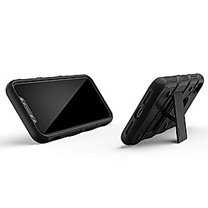 ZIZO Bolt Series for iPhone XR Case with Screen Protector Kickstand Holster Lanyard - Black