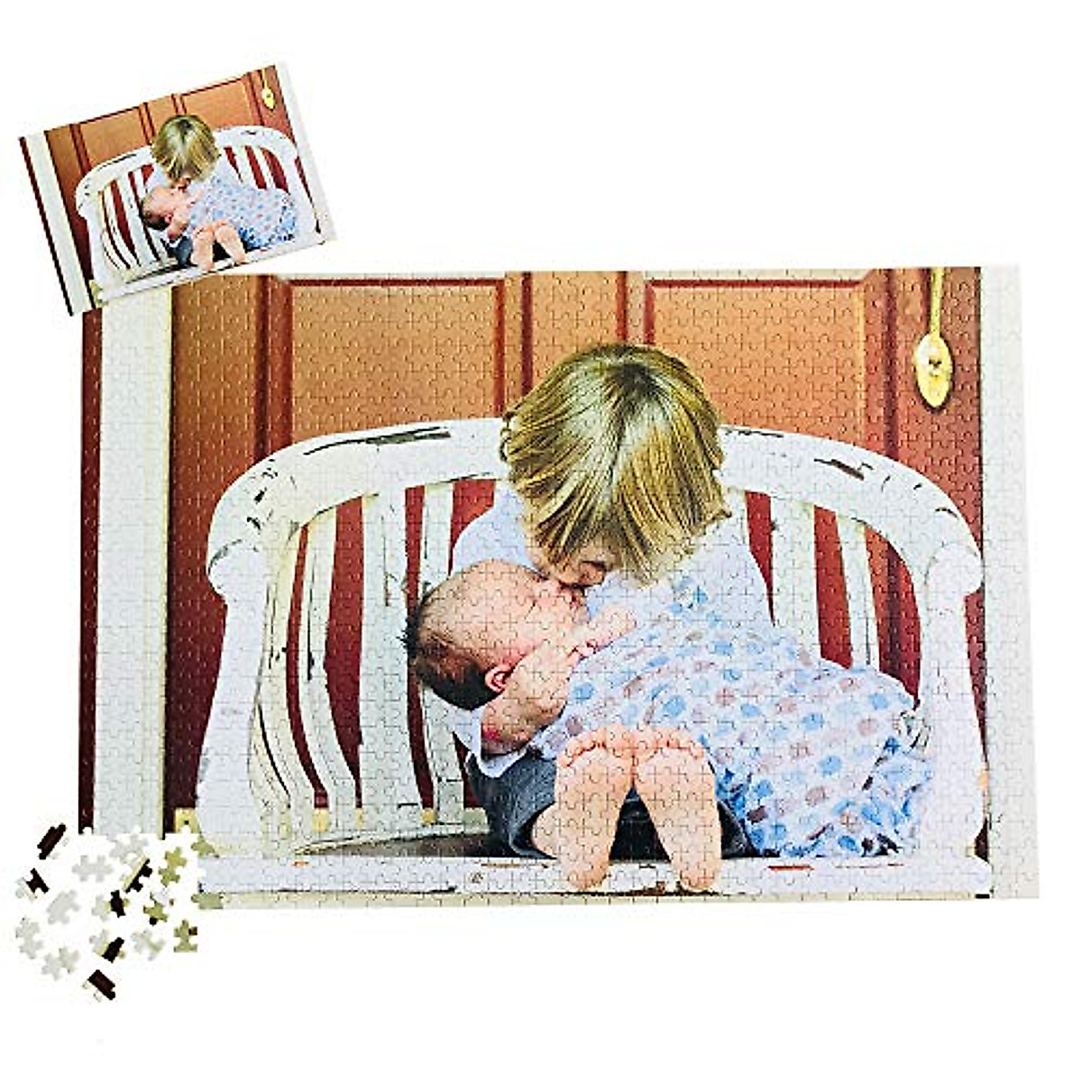 MXCUSTOM Custom Wooden Jigsaw Puzzle 500 Pieces, Customized Personalized Jigsaw Puzzles with Photo Image Text Picture for Adult & Child Design Your Own Puzzle (PUZ-500)