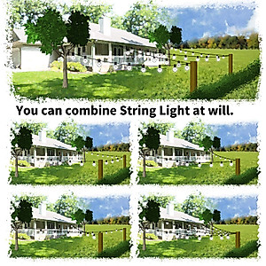Brightown String Lights Hanging Kit for Outdoor, Includes 100Ft Stainless Steel(304) Suspension Rope Cable in Black Vinyl-Coated, Turnbuckle, Thimble, Hooks. Heavy Duty and Easy to Install