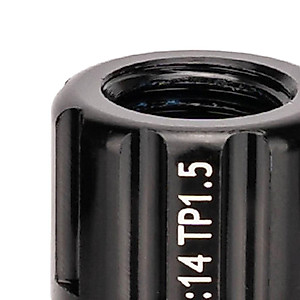 Simhoa Aluminum Alloy MTB Bike Thru Axle Nuts, Road Mountain Bicycle Hub Bolt Skewer Conversion Wheel Hub Axle Fastener Cycling Accessories Adapter, M15 1.5