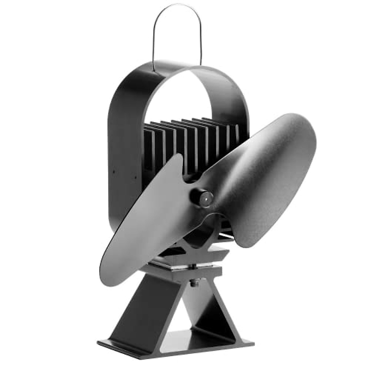 Ecofan® AirDeco II, Superior Performance Stove Fan, Heat Powered, Contemporary Style. Low Start Temperature, 190CFM Black Blade, Large-Sized