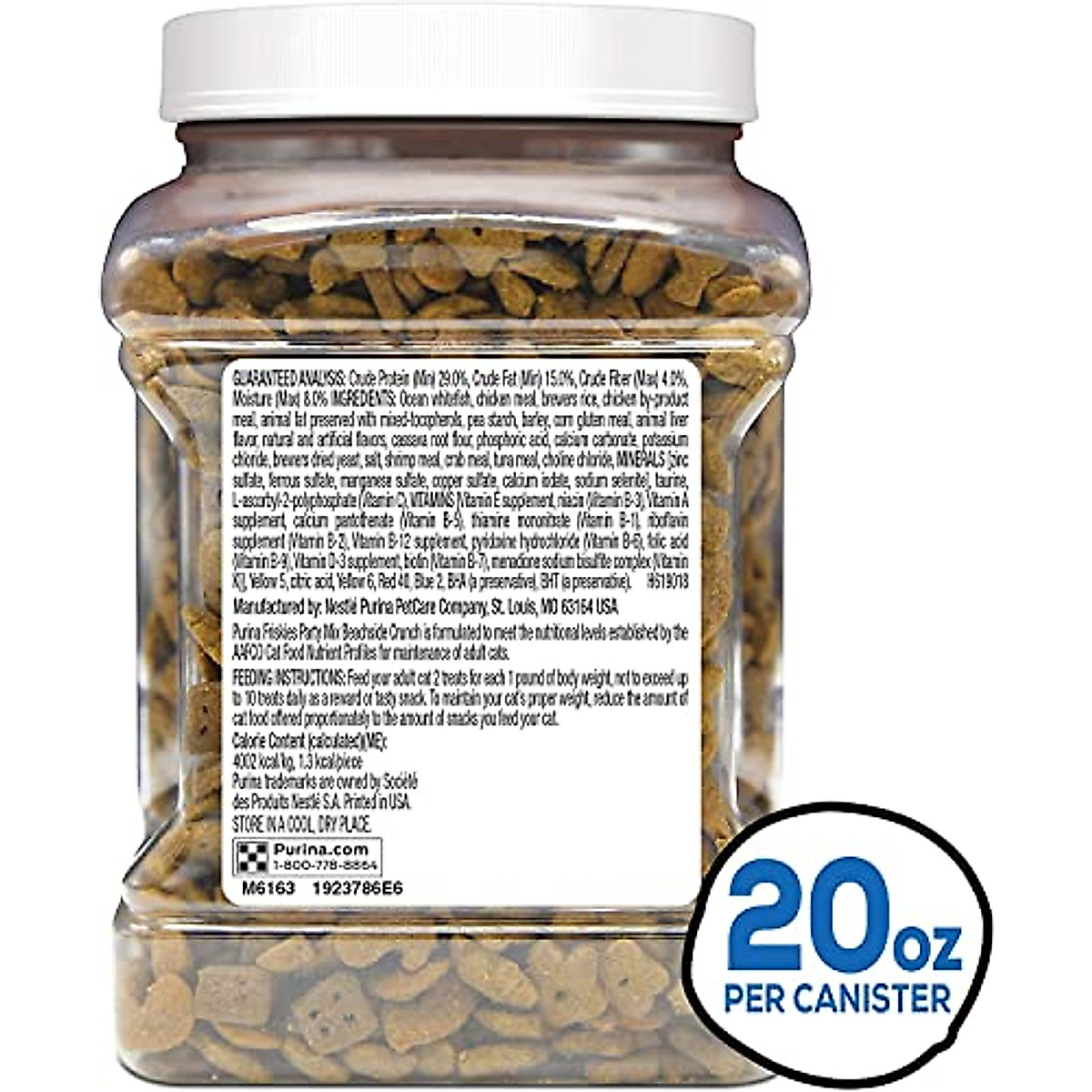 Aurora Pet Variety Pack (2) Friskies Party Mix Crunchy Cat Treats (1) Original (1) Beachside (20-oz Each) with AuroraPet Wipes