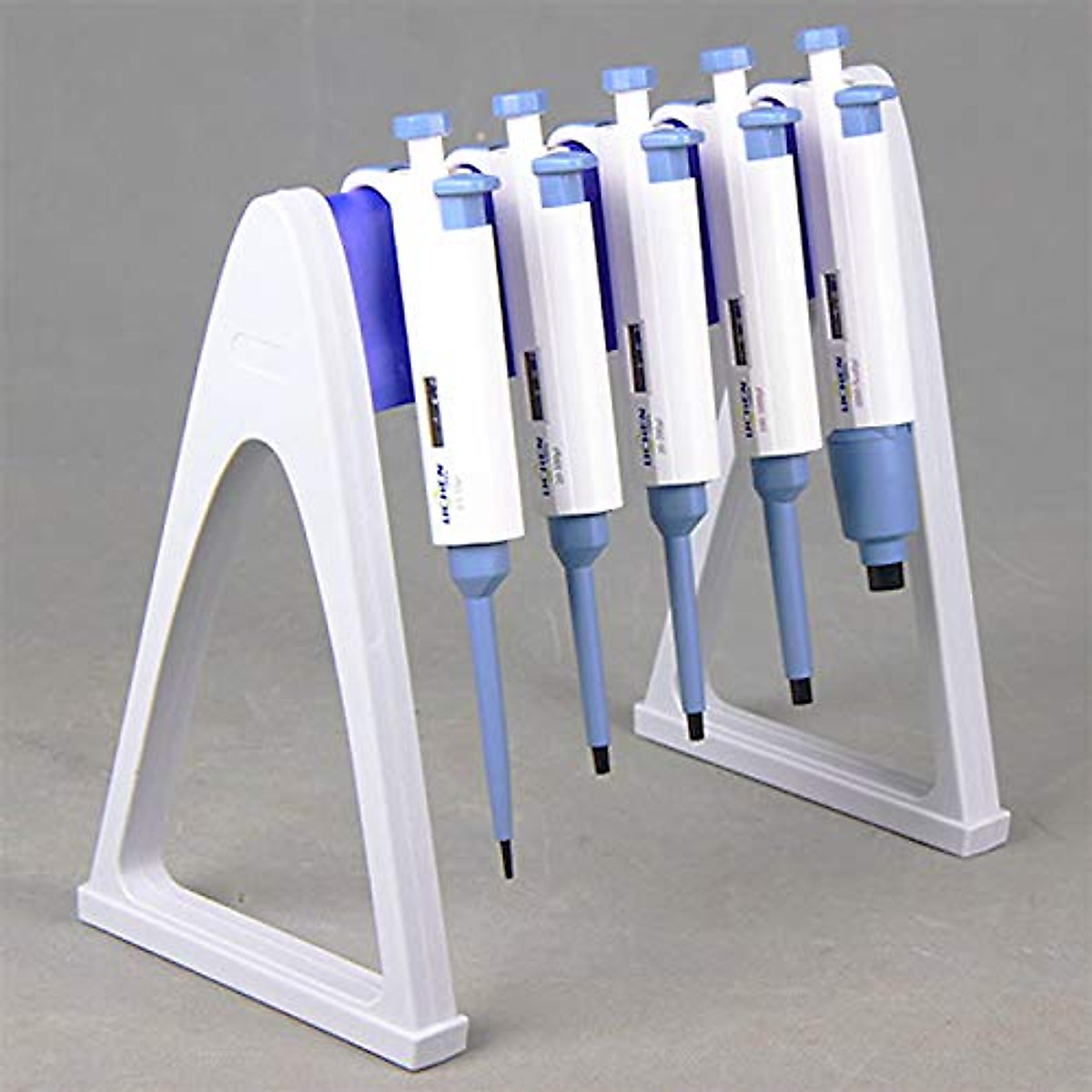 LINKTOR Lab Linear Pipettor Stand Rack, Hold Up 6 Micropipettes, Premium Engineering Plastic Polymer, Excellent Chemical Reagent Corrosion Resistance