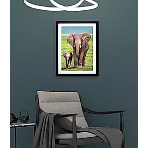 WOFFMX 18x22 Diamond Painting Picture Frames 16x20 Diamond Art Frames Wood ,Display Pictures16x20 Inch/ 40x50 cm with Mat or 18x22 Inch/45x55cm Without Mat, Diamond Embroidery Photo Frame 14x18 Diamond Art Frames Black (YK05p)