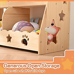 Montessori Bookshelf for Toddlers, Kids Bookshelf and Toy Storage,Toddler Bookshelf for Rooms, BabyBookshelf for Nursery Multifunctional Storage Organization