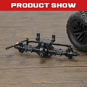 RCAWD RC Axles Assembly with Gears, Metal RC Front Axle Housing for 1/10 HSP Rock Crawler 94180 RGT 18000 Himoto REDCAT RC Crawler Axles Everest GEN7 PRO, Everest GEN7 Sport, Hop Up Parts Black