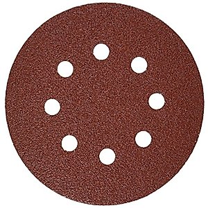 BOSCH SR5R060 5-Piece 60 Grit 5 In. 8 Hole Hook-And-Loop Sanding Discs