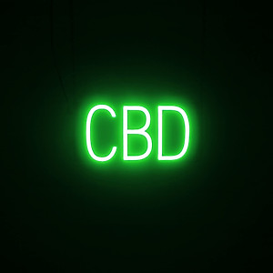 SpellBrite CBD Neon-LED Sign for Smoke Shops. 13.3" x 6.3" Ultra Bright, Energy Efficient, Long-Life LED. Visible Indoors from 500+ Feet with 8 Animation Settings (Green)