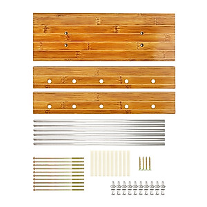 QWORK Wood Sunglass Glass Rack Frame, 5 Layers Glasses Showcase, Sunglasses Display Stand Holder, Detachable