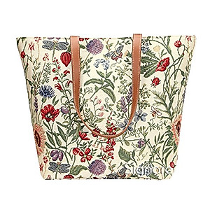 Signare Tapestry Shoulder Bag Tote Bag for Women with Sunflower Butterfly Dragonfly (SHOU-MGD)