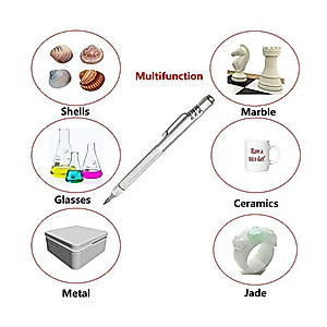 CDIYTOOL 4 Pack Tungsten Carbide Scriber with Magnet, 90-95 HRA Etching Engraving Pen with 8pcs Replacement Marking Tips for Glass,Ceramics,Metal Sheet,Stone Por