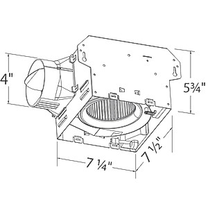 Delta Breez Integrity 100 CFM Exhaust Bath Fan, LED Edge-Lit Flat Round Panel Light, Energy Efficient Quiet Operation Ceiling Mount Motor, White