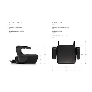 Clek Ozzi Backless Booster Car Seat with Rigid Latch, Carbon (OZ11U2-JB)