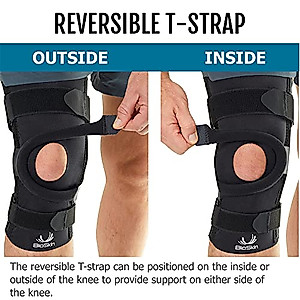 BIOSKIN Wraparound Patella Stabilizer Knee Brace for Patellofemoral Pain, Patella Tracking Disorders, Dislocation, and Subluxation, Left or Right Kneecap Tracking (L)