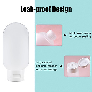 Cosywell Travel Size Bottles for Toiletries 4 Pack 2oz TSA Approved Leakproof Plastic Shampoo and Conditioner Bottles Squeezable Refillable Cosmetic Containers Lotion Travel Accessories