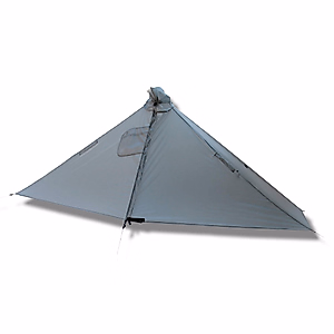 Six Moon Designs Gatewood Cape - 11 oz. - 1 Person Ultralight Tarp/Cape (Gray) Packs Small. The ONLY Poncho-Style Tarp to Provide Complete 360° Protection.
