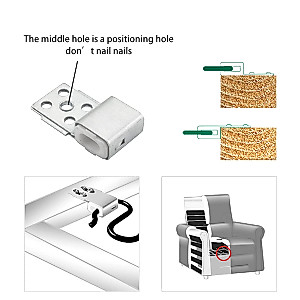 DGHAOP 12pcs Sofa Couch Spring Buckle 4 Holes Snake Spring Buckle for Sofa/Chair/Couch/Bed Spring Clips Repair Parts