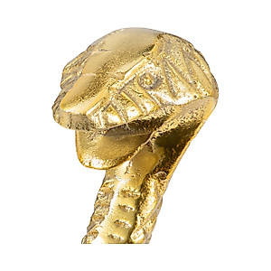 Sagebrook Home 10" Metal Snake Sculpture in Gold - Decorative Aluminum Statue for Creative Contemporary Home or Office Decor or Gift Idea