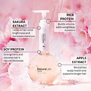 NATURELAB. TOKYO Perfect Volume Shampoo: Hair Volumizer, Build Lift, and Body to Flat, Fine, or Limp Hair I 11.5 FL OZ / 340ml