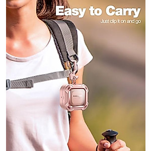 Dexnor Compatible with Samsung Galaxy Buds 2 Pro Case(2022)/Galaxy Buds 2 Case(2021)/ Galaxy Buds Live Case(2020)/ Galaxy Buds Pro Case(2021) Clear Hard PC & Silicone 360 Full Body Case- Pink