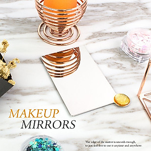 IBEET Unbreakable Stainless Steel Makeup Mirrors,Vanity Mirror Small for Purse Handbag Travel, Rectangular Handheld Compact Pocket Mirror Tiny Wallet Mirror Plate for Makeup