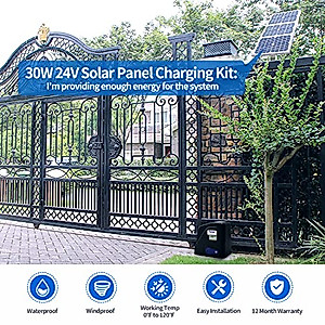 TOPENS TSP30W Solar Panel 30-Watt 24V Monocrystalline Solar Panel Battery Charging Controller Kit, for Gate Opener, Boat, Yacht, RV, Caravan, Golf car, Street lamp, Garden Light and Farm Equipment