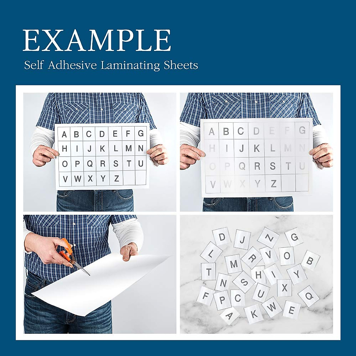 20 Pack Self Adhesive Laminating Sheets, 4 mil Thickness (8.5x11 inch) Peel and Stick Clear Self Seal Laminating Sheets by VIOLETTO