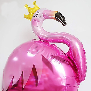 2 Pcs Flamingo Giant Balloons Pink Flamingo Mylar Foil Balloon for Party Supplies