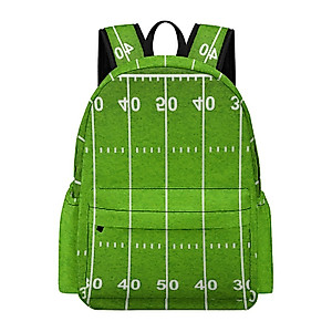 American Football Field Travel Backpack Lightweight 16.5 Inch Computer Laptop Bag Casual Daypack for Men Women