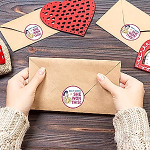 600 PCS Don't Worry She Won This Stickers, TNE Creator 1.5 Inch Small Shop Stickers Thank You Customer Appreciation Circle Sticker Labels for Small Businesses Packaging Sticker, Handmade Sticker