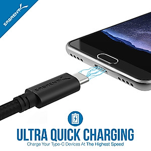 SABRENT 5 in 1 USB C Multi-Port HUB + [3-Pack] 22AWG Premium 3ft USB-C to USB A 3.0 Sync and Charge Cables