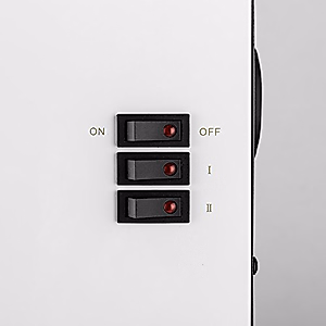 e-Flame USA Hamilton Indoor Compact Freestanding Electric Fireplace Space Heater - Realistic 3-D Wood Burning Flame (Winter White)